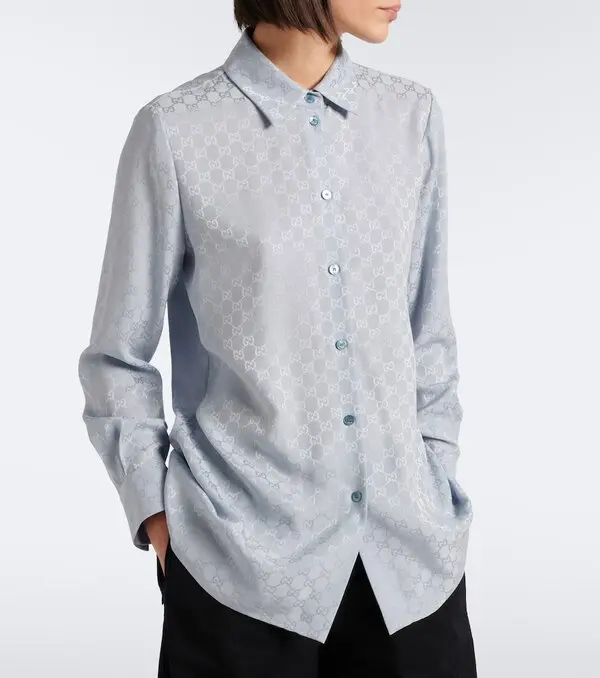Gucci Gg Silk Jacquard Shirt