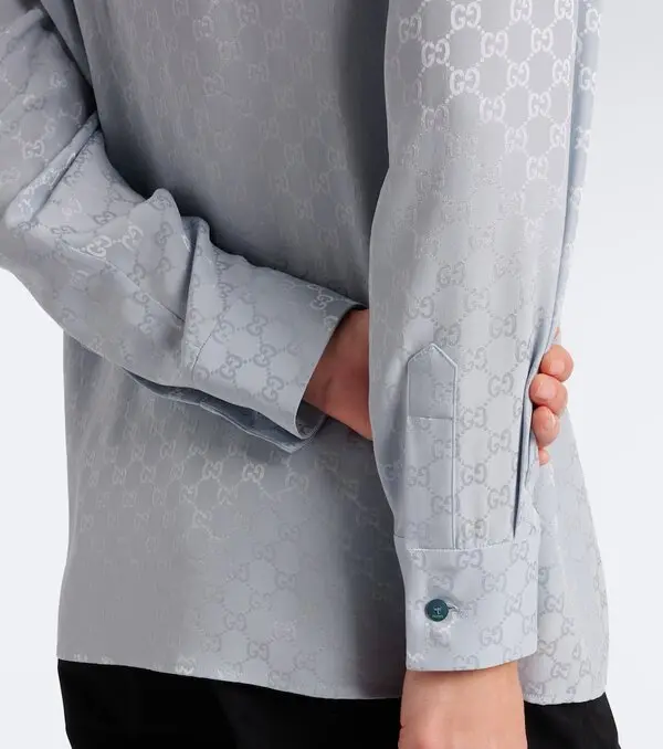 Gucci Gg Silk Jacquard Shirt