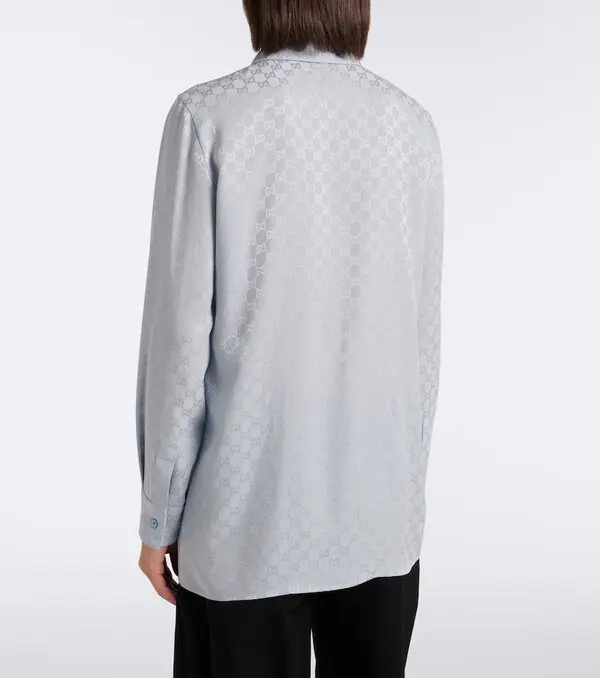 Gucci Gg Silk Jacquard Shirt