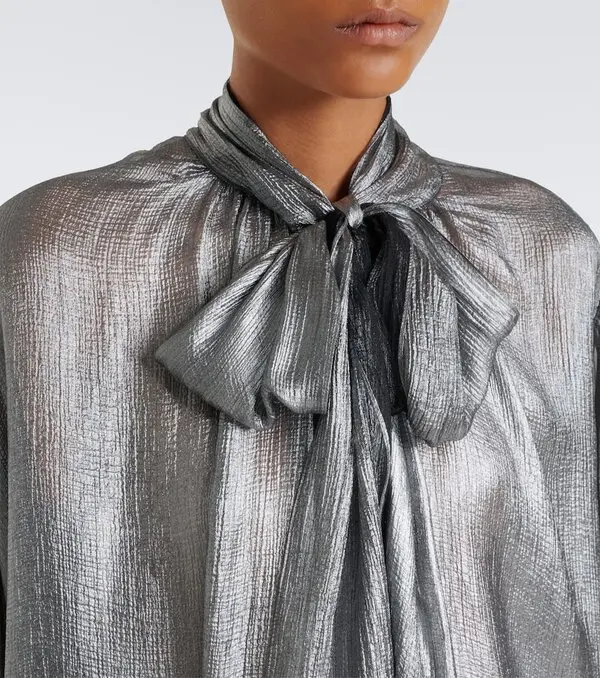 Dolce & Gabbana Tie-neck Silk Georgette Blouse