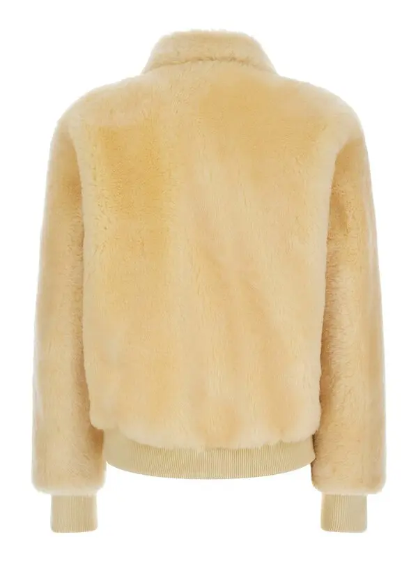 Bottega Veneta Teddy Straight Shearling Blouson Leather Details
