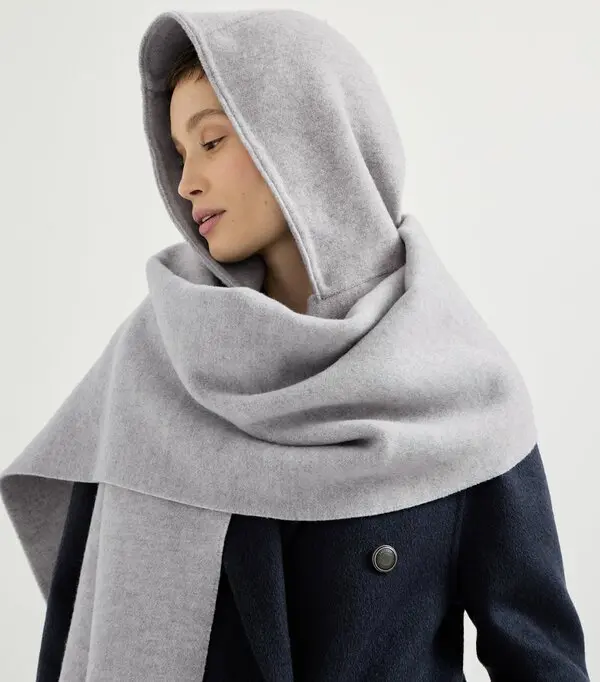 Brunello Cucinelli Wool-cashmere Hooded Scarf