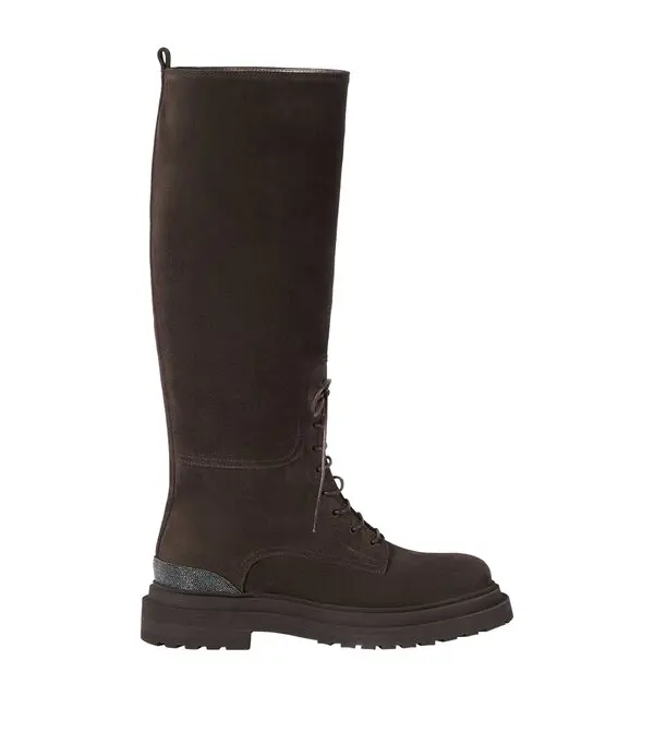 Brunello Cucinelli Suede Knee-high Boots