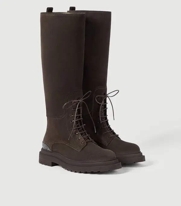 Brunello Cucinelli Suede Knee-high Boots
