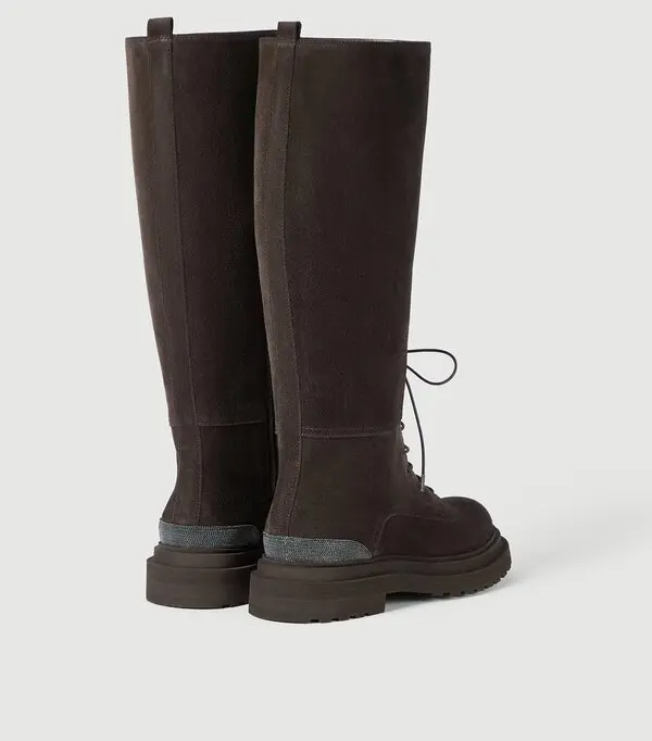 Brunello Cucinelli Suede Knee-high Boots