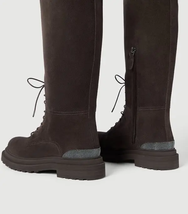 Brunello Cucinelli Suede Knee-high Boots