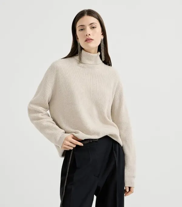 Brunello Cucinelli Cashmere Monili-detail Rollneck Sweater