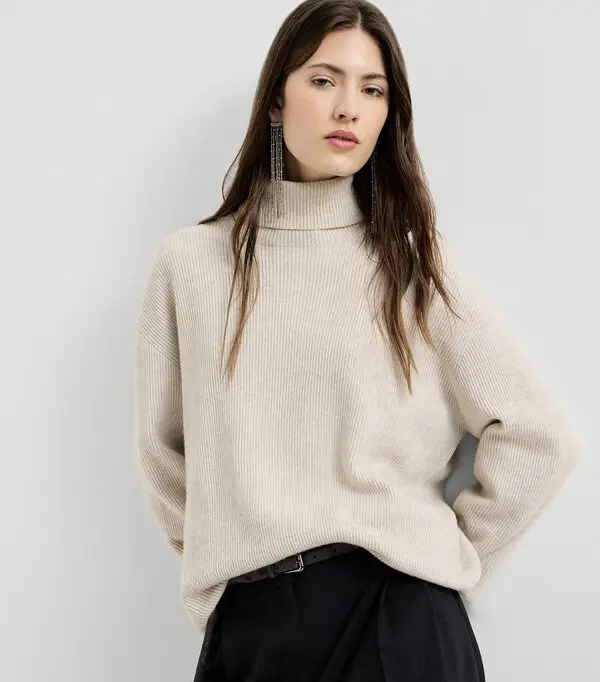 Brunello Cucinelli Cashmere Monili-detail Rollneck Sweater