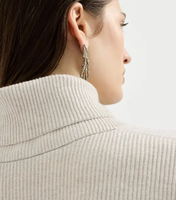 Brunello Cucinelli Cashmere Monili-detail Rollneck Sweater