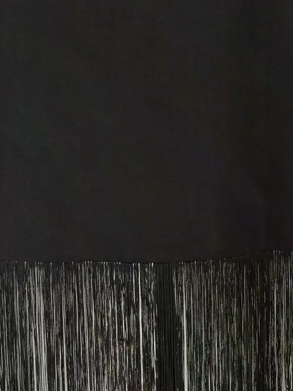 Antonelli Firenze Fringe-trim V-neck Midi Dress