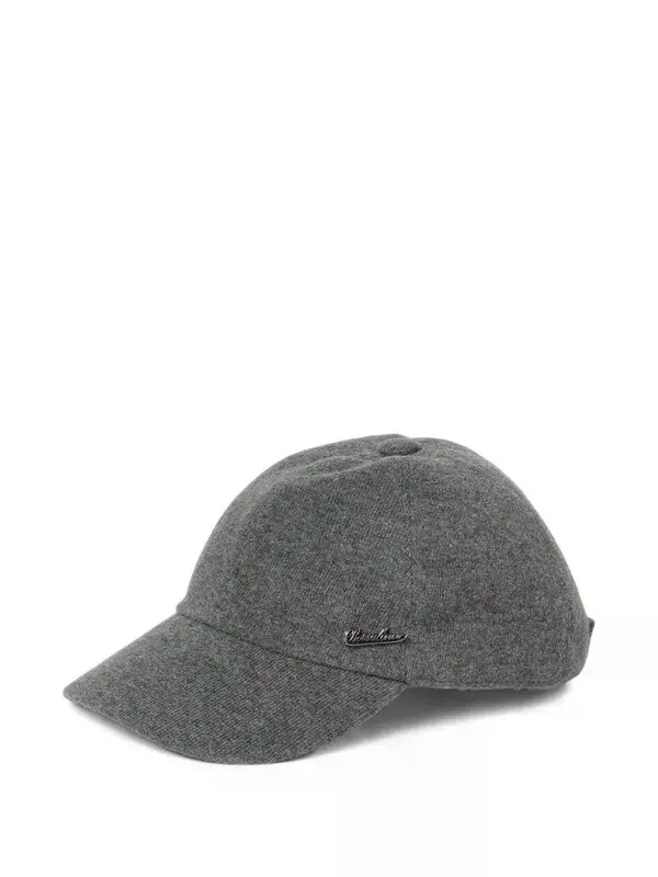 Borsalino Logo-plaque Cashmere Baseball Cap - Grey