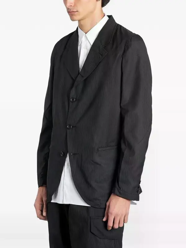 Comme Des Garçons Single-breasted Dobby-stripe Blazer