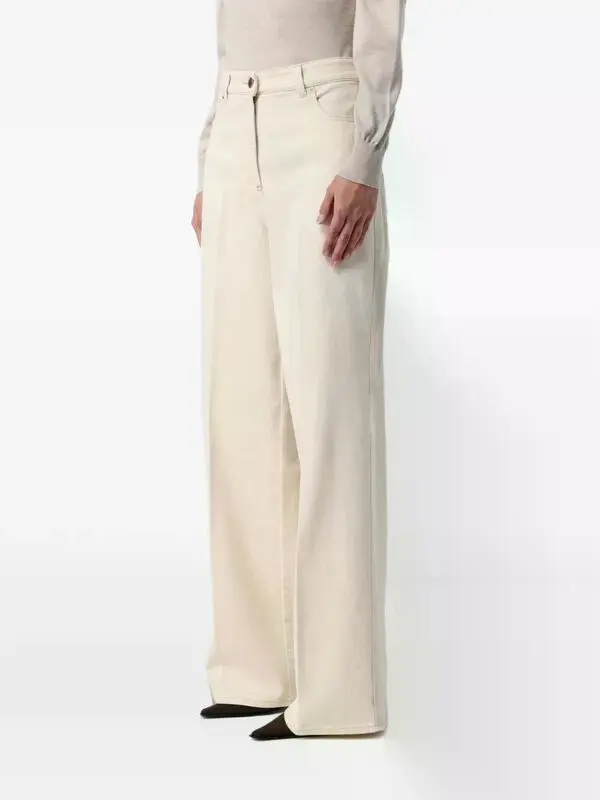 Agnona Pressed-crease Wide-leg Jeans
