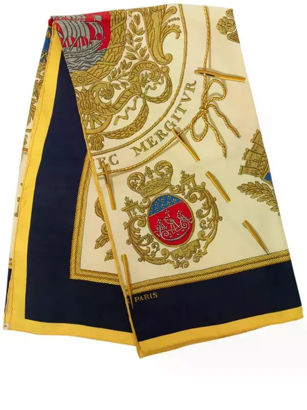 Hermès 20th Century Les Armes De Paris Silk Scarf 90 Scarves - Neutrals