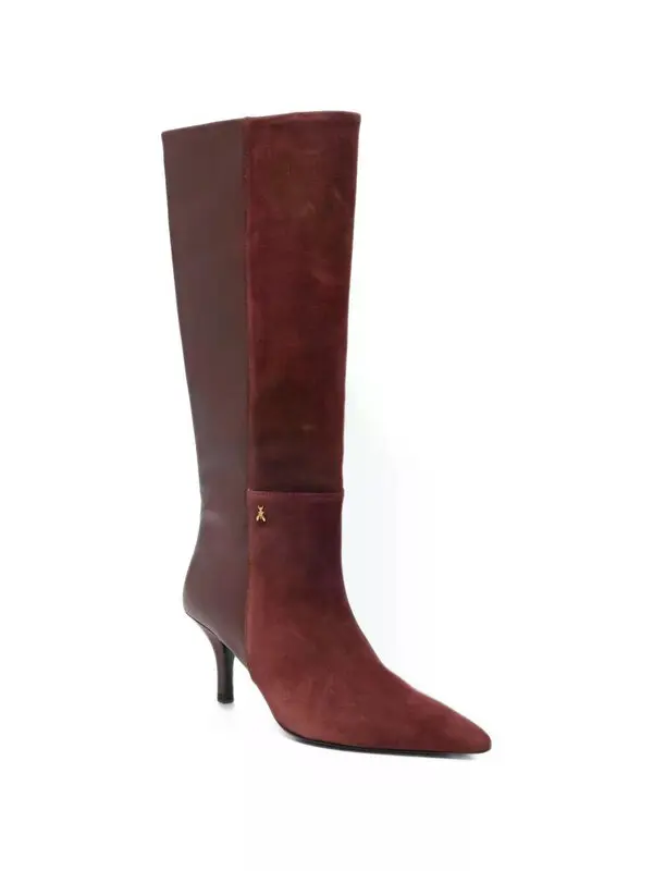 Patrizia Pepe Suede Leather Knee-high Boots - Red