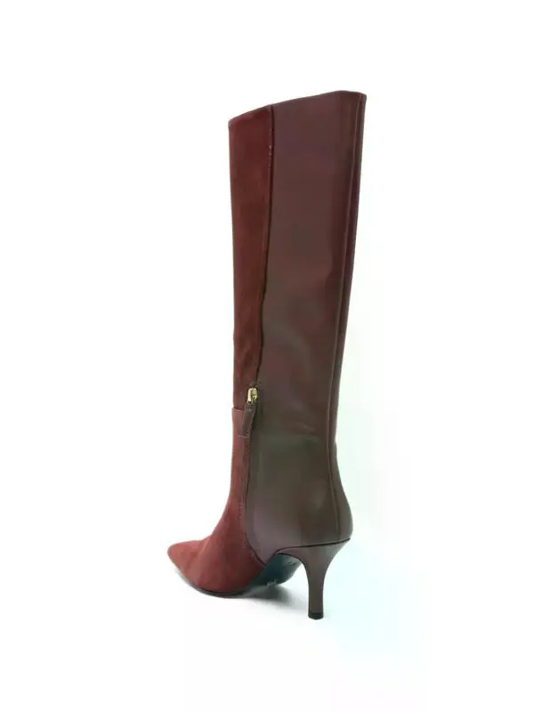 Patrizia Pepe Suede Leather Knee-high Boots - Red