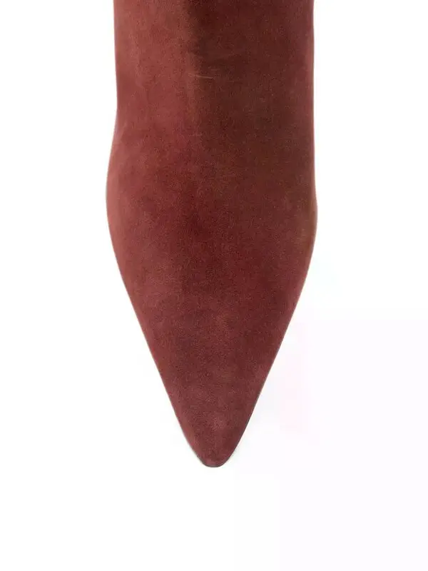 Patrizia Pepe Suede Leather Knee-high Boots - Red