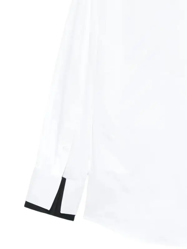 Karl Lagerfeld Contrast-trim Band-collar Shirt