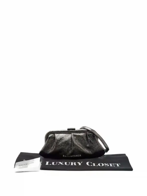 Balenciaga Xs Cloud Leather Clutch Bag