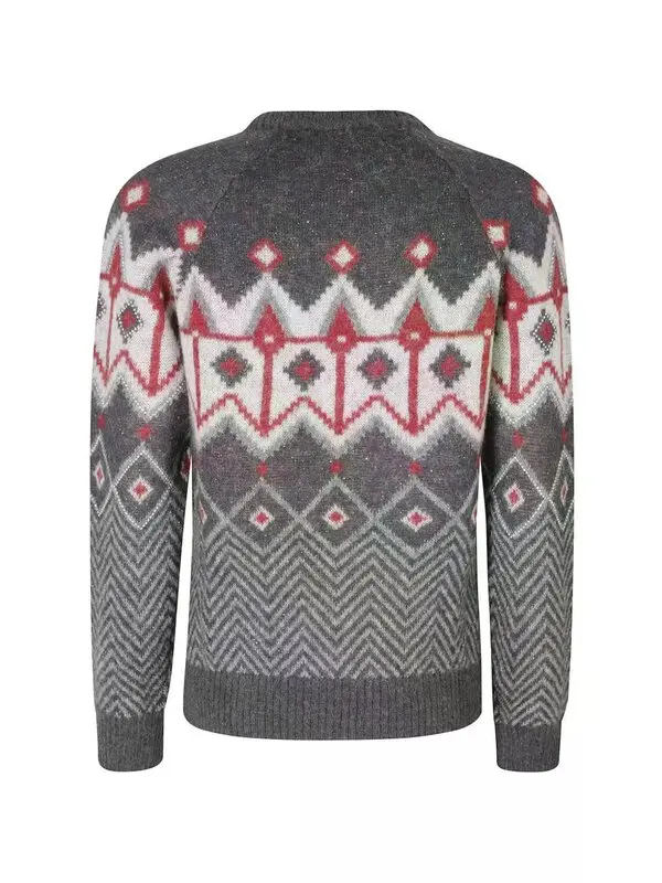 ERMANNO FIRENZE Geometric-pattern Sequin-embellished Sweater
