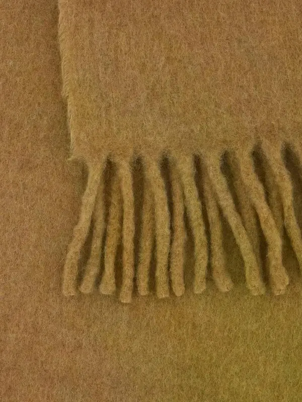 AMI Paris Beige Alpaca Scarf With De Coeur