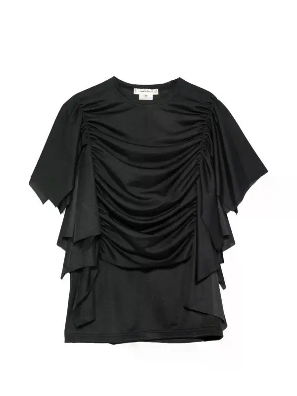 Comme Des Garçons Ruched Ruffled Blouse
