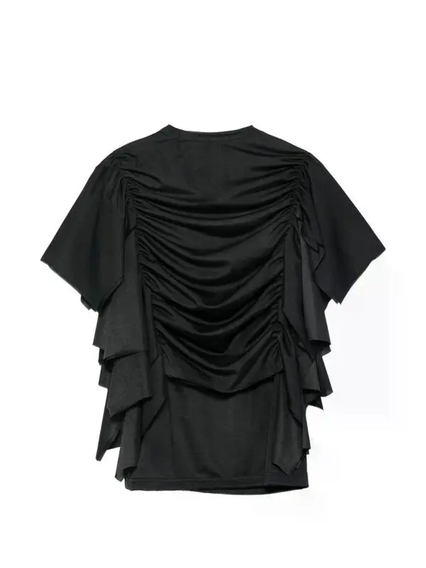 Comme Des Garçons Ruched Ruffled Blouse