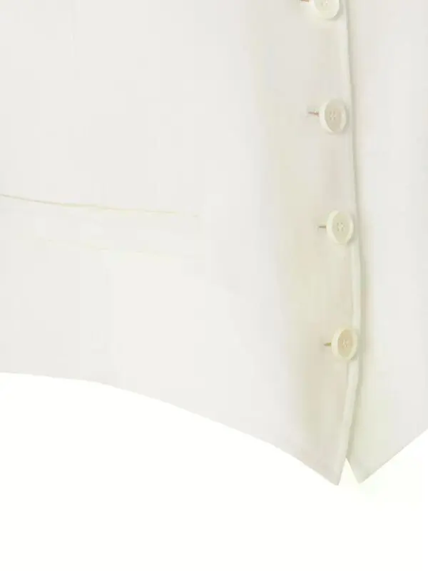 Fendi Ivory Wool Gilet - White
