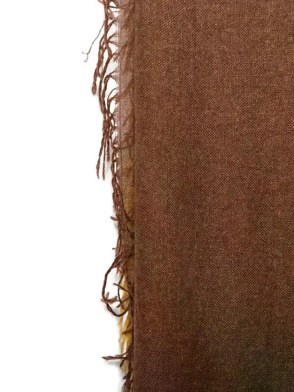 Faliero Sarti Gradient-effect Frayed-hem Scarf - Brown