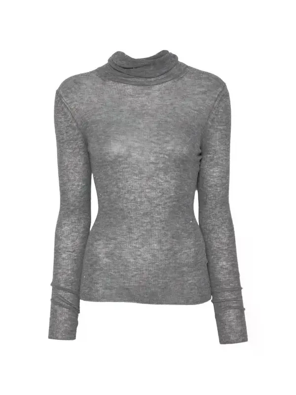 ELEH Ribbed Sequin-embellished Sweater