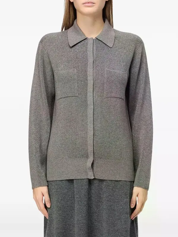 Fabiana Filippi Ribbed-knit Shirt - Grey