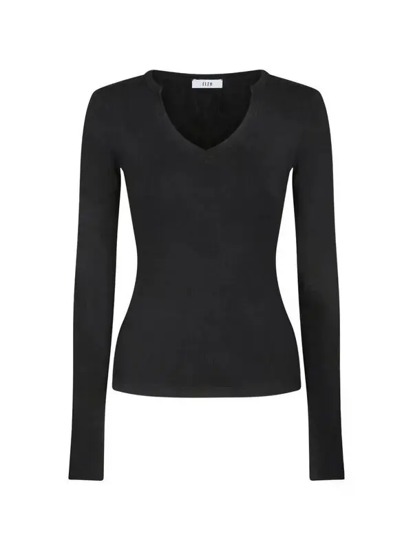 ELEH Long-sleeve V-neck Sweater