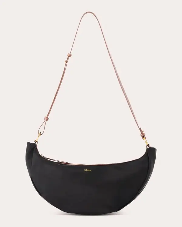 ESTHERA Luna Crescent Shoulder Bag