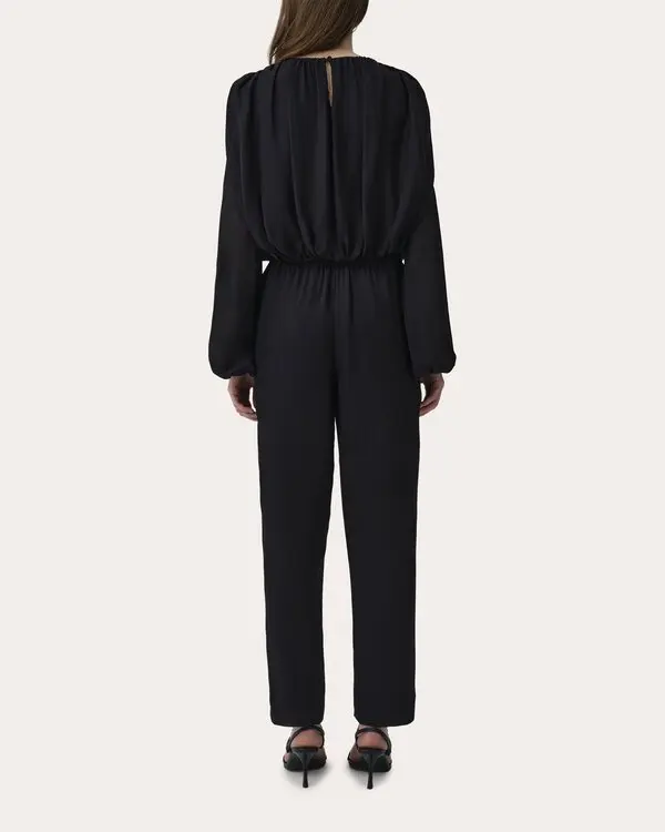 Simkhai Reid Silk Georgette Draped Pants
