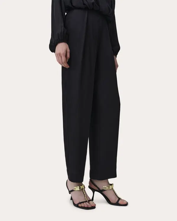 Simkhai Reid Silk Georgette Draped Pants
