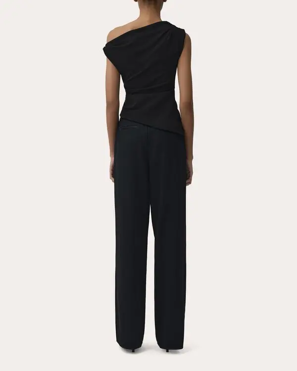 Simkhai Zerra Ponte Asymmetric Draped Top