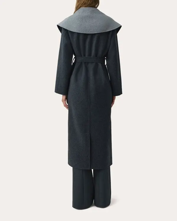 Simkhai Allura Wool Reversible Belted Coat