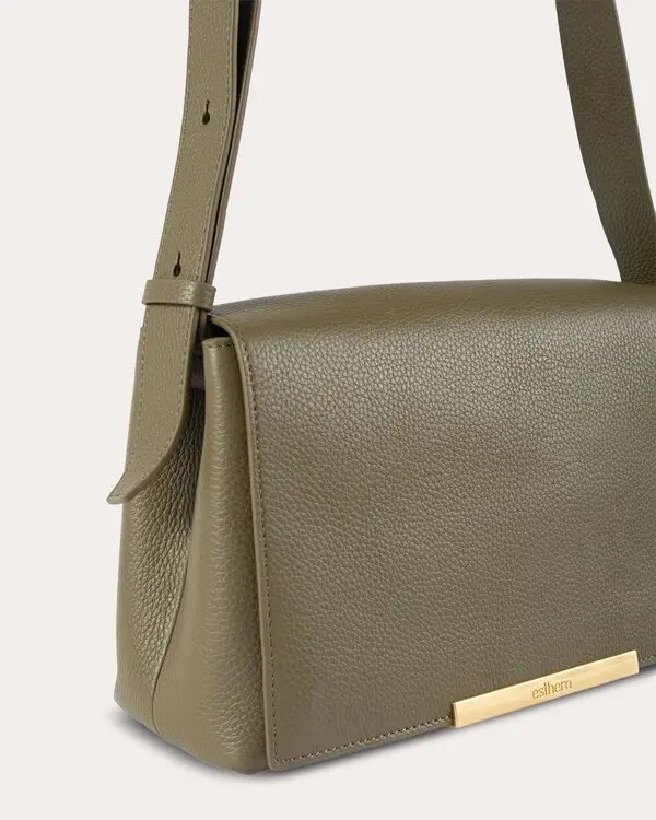 ESTHERA 11am Leather Crossbody Bag