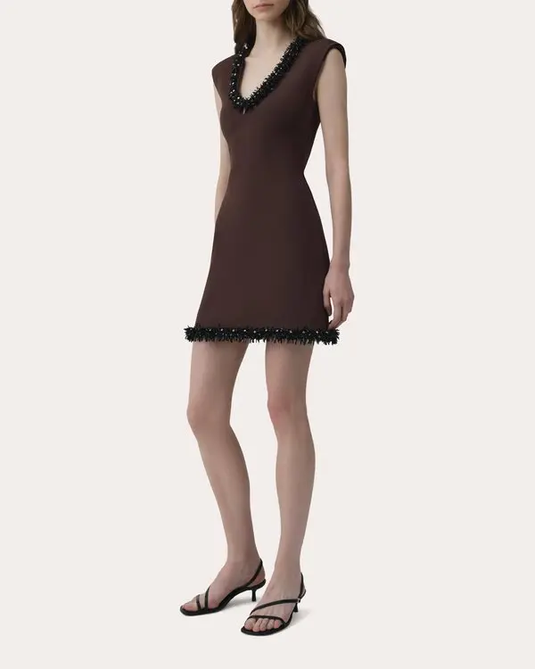 Simkhai Suki Beaded Compact Knit Mini Dress