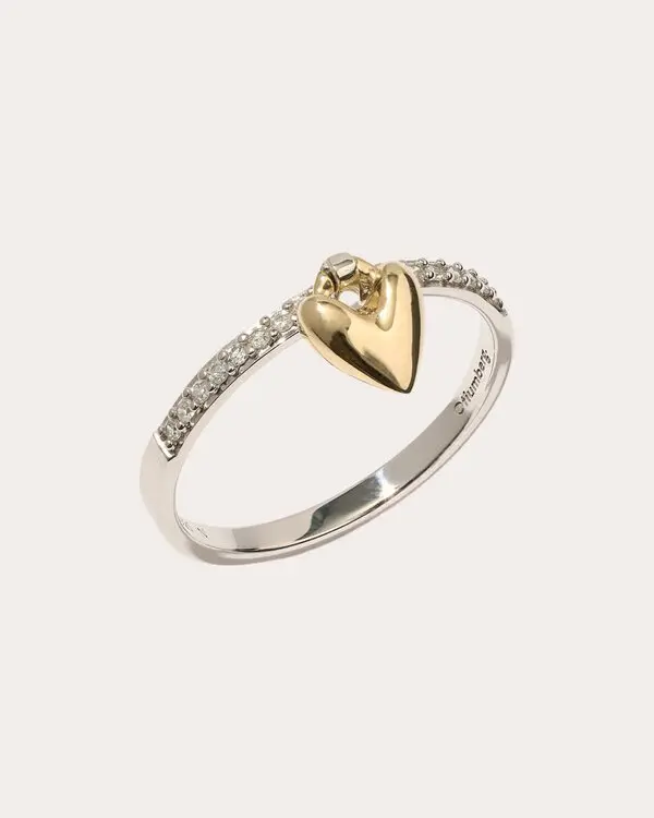 OTIUMBERG Diamond Heart Knocker Ring - Mixed Metals