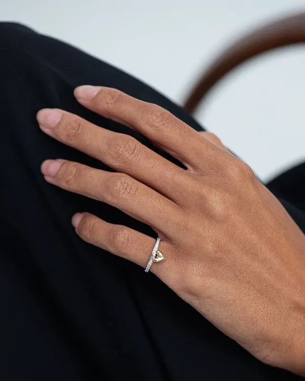 OTIUMBERG Diamond Heart Knocker Ring