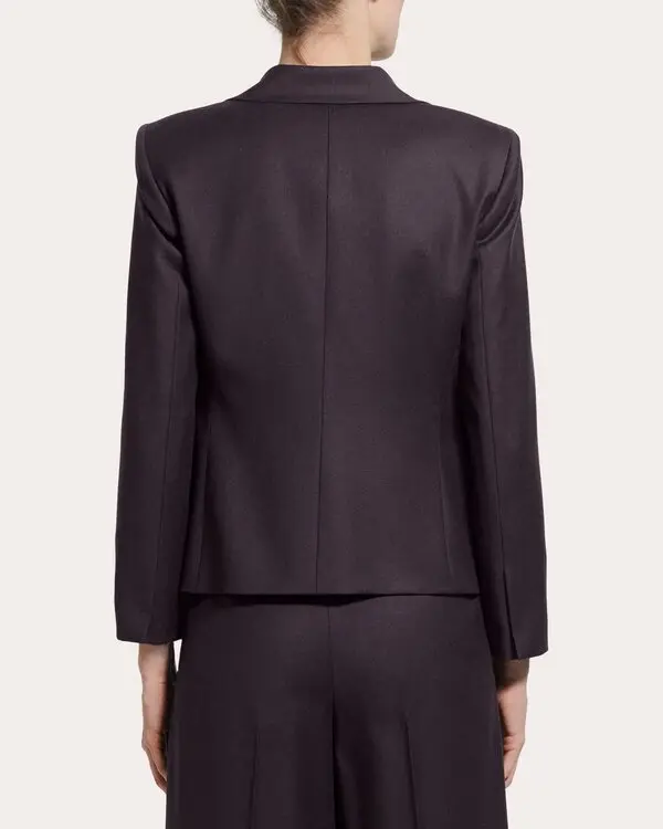 Theory Sleek Flannel Wool Slim Blazer