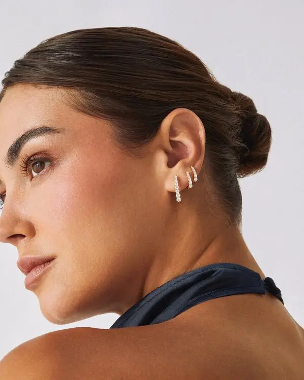 Ef Collection Diamond Prong Maeve Hoop Earrings