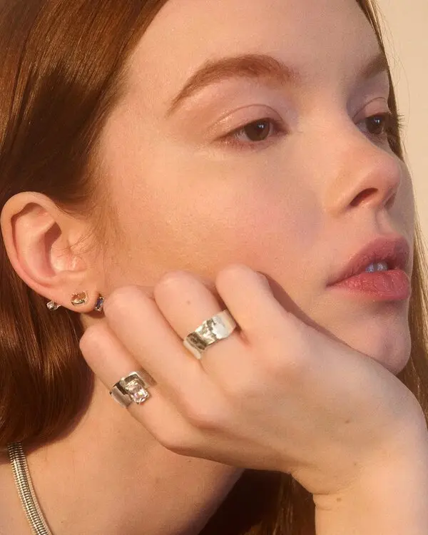 Lady Grey Cubic Zirconia Wade Ring - Silver