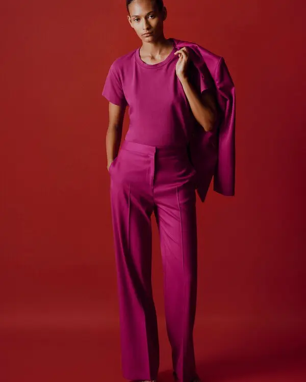 ARGENT Seasonless Wool Wide-leg Trousers