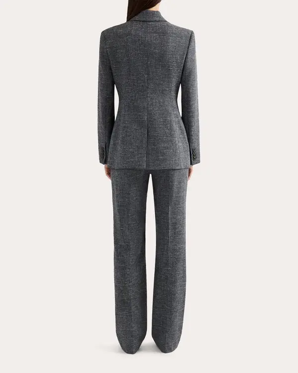 ARGENT Textured Wool Collared Blazer