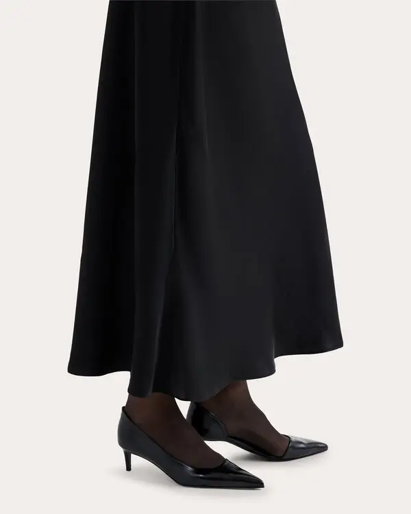 ARGENT Silk Charmeuse Draped Maxi Dress