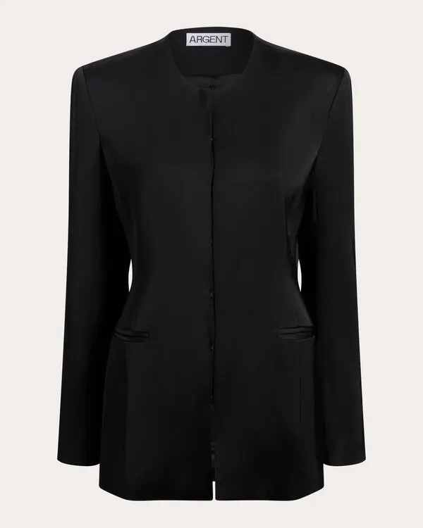 ARGENT Neat Collarless Blazer