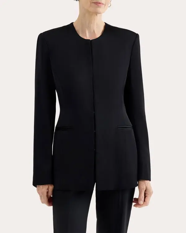 ARGENT Neat Collarless Blazer
