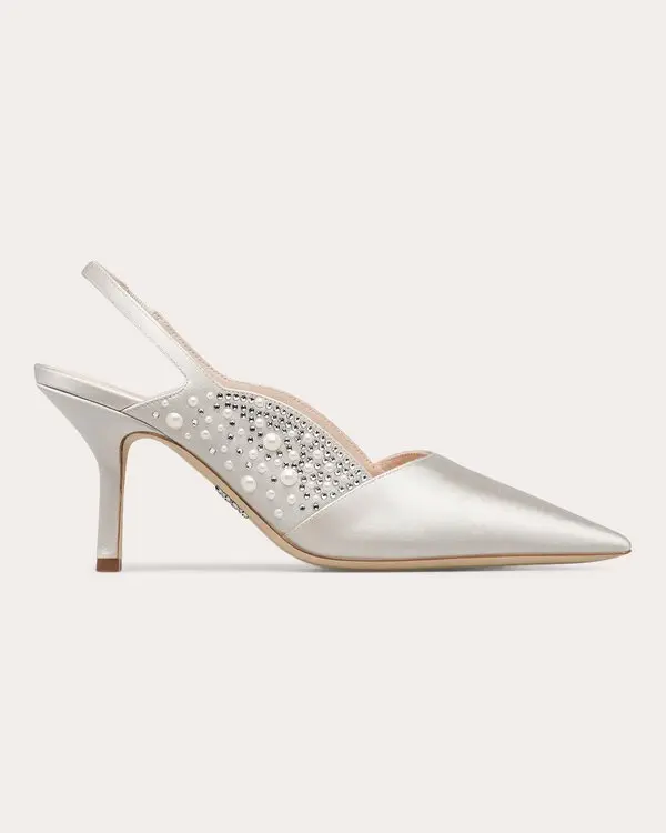 Rodo Trish 80 Crystal Satin Slingback